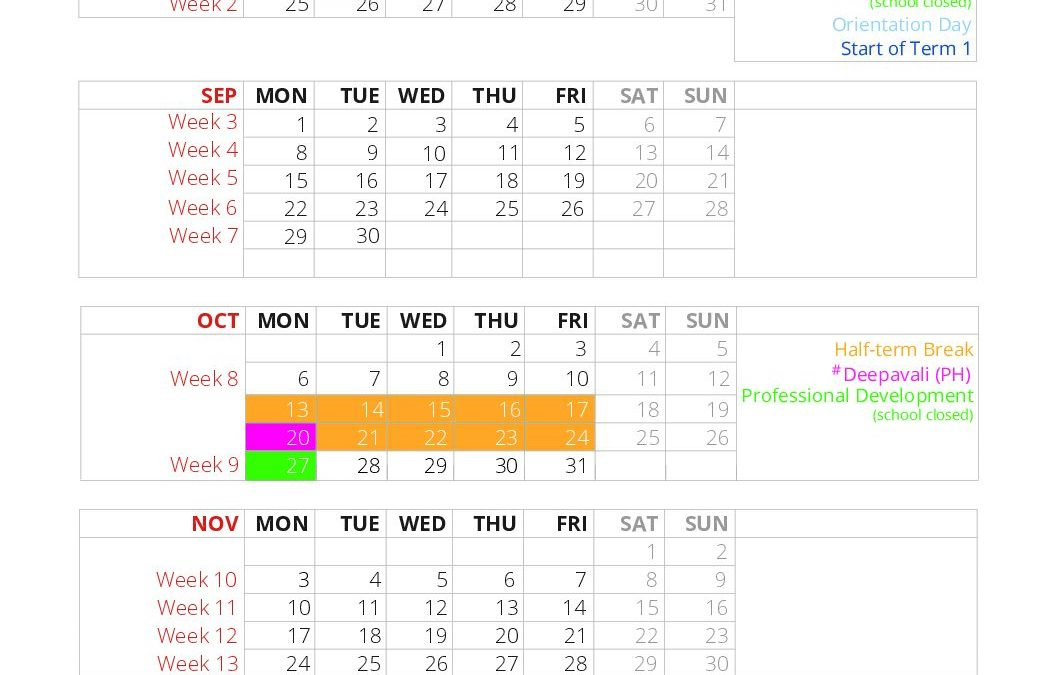 Tanglin Trust School (TTS) Academic Calendar 2025- 2026 | Term Dates ...